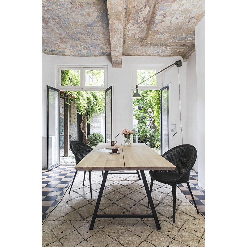 Dining Chair JACK Steel base Black VINCENT SHEPPARD | SILVERA