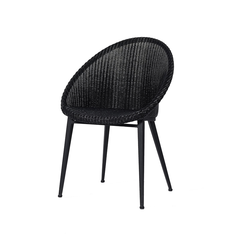 Dining Chair JACK Steel base Black VINCENT SHEPPARD | SILVERA