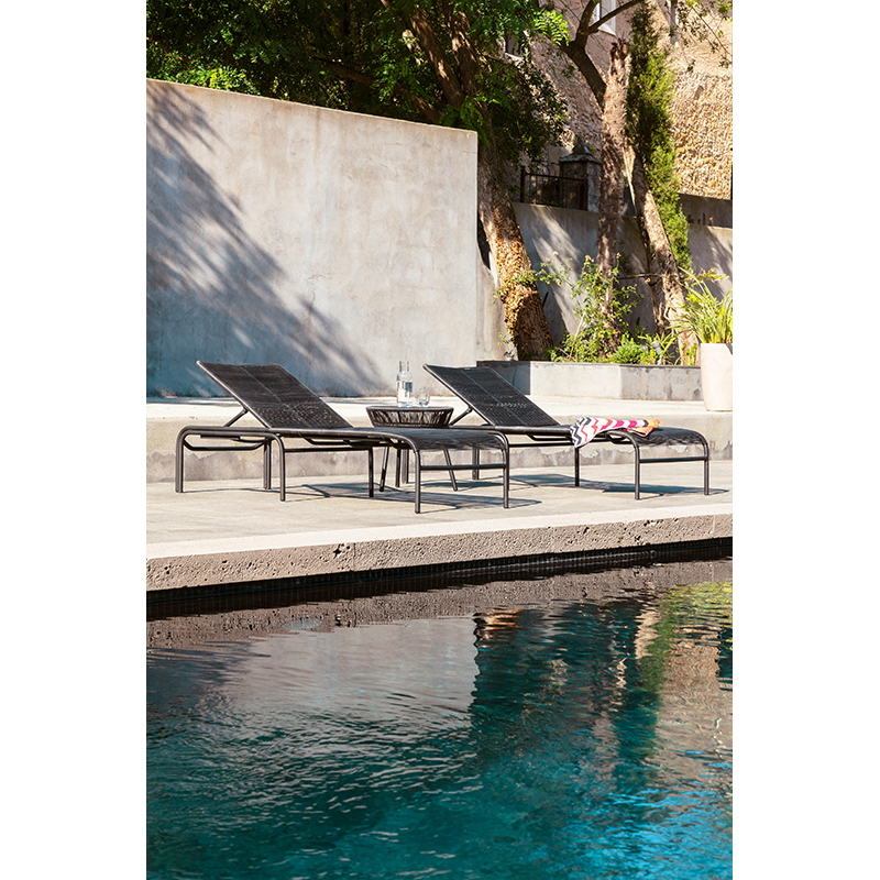 Bain de soleil, chaise longue et hamac Bain de soleil LOOP Noir VINCENT ...