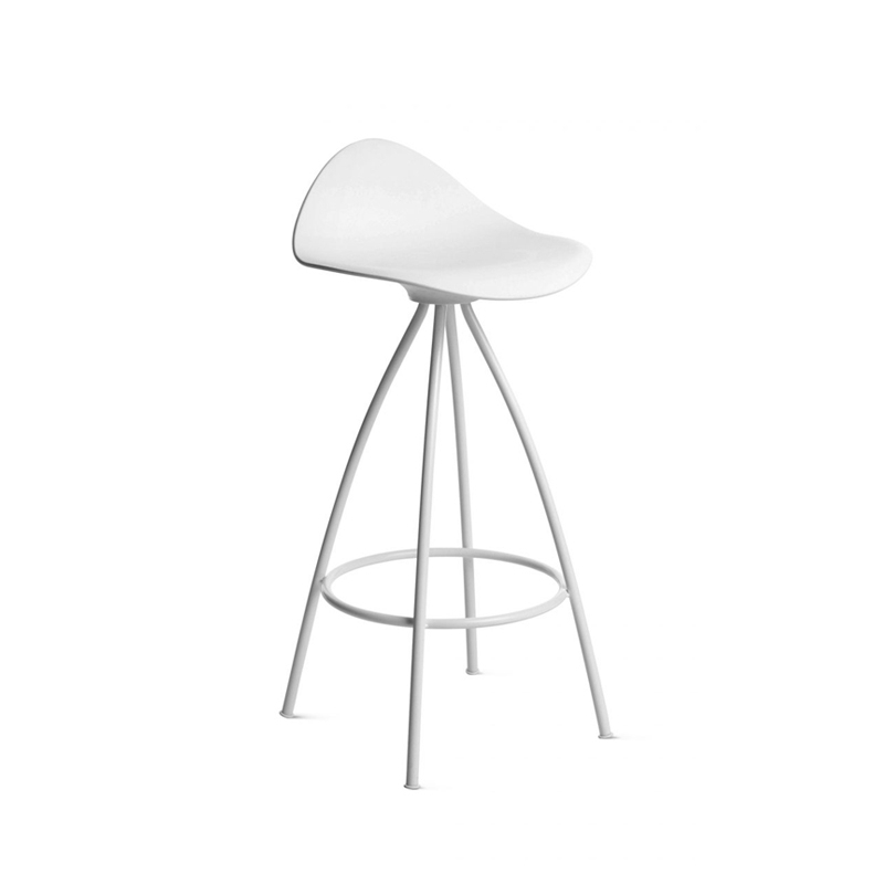 Tabouret haut ONDA base blanche Blanc STUA | SILVERA